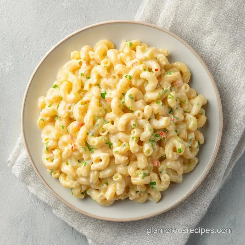 Classic Macaroni Salad for 8 Servings - Glamorous Recipes